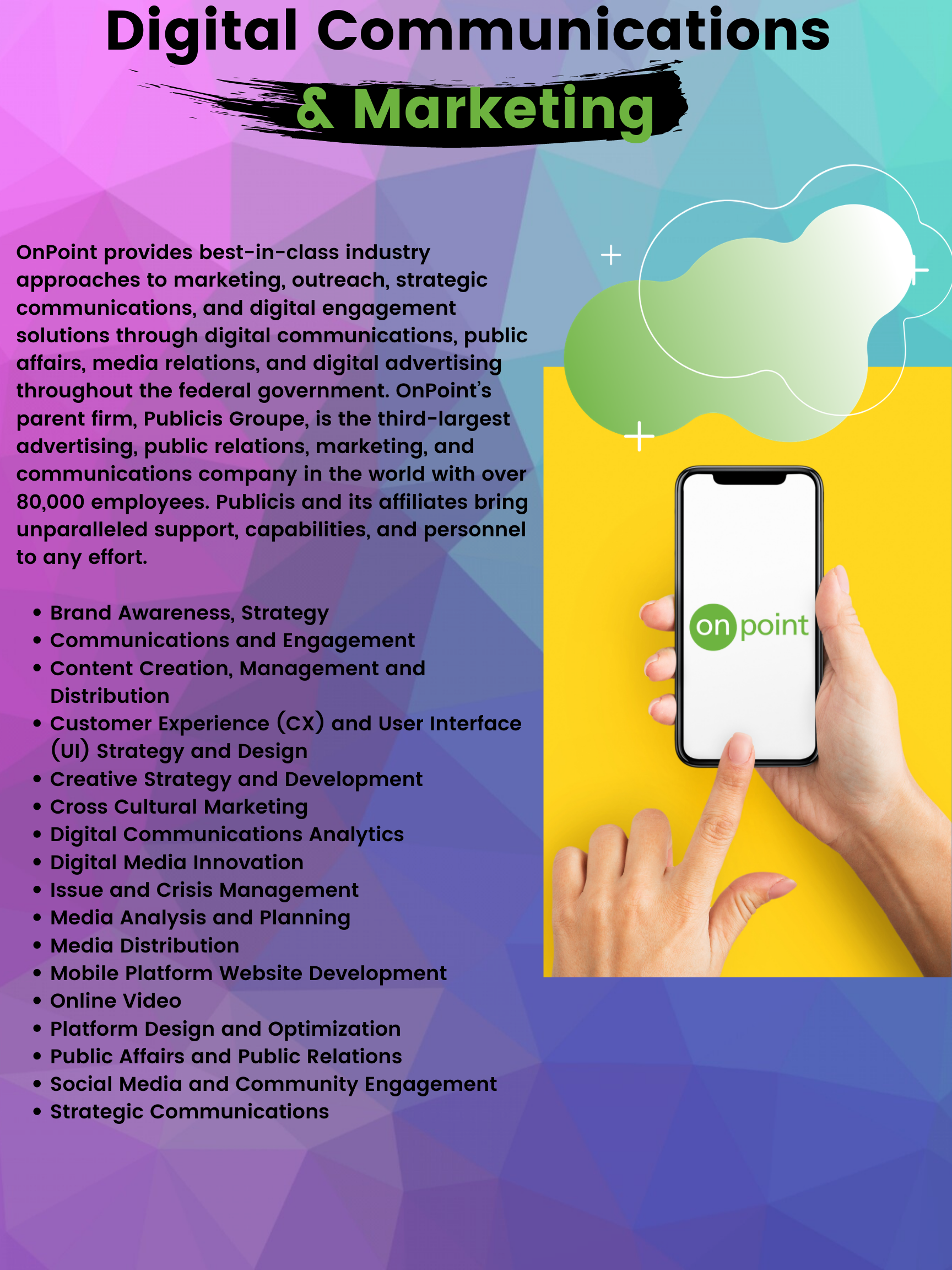 Services OnPoint Consulting Inc Services OnPoint Consulting Inc